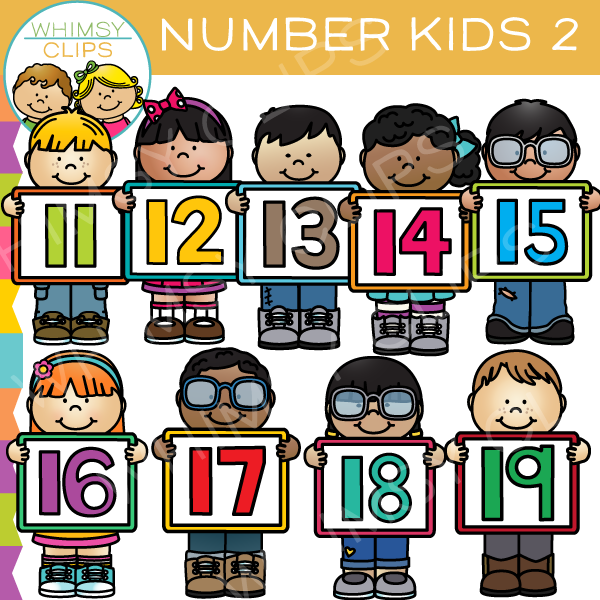 Number Kids Clip Art Bundle – Whimsy Clips