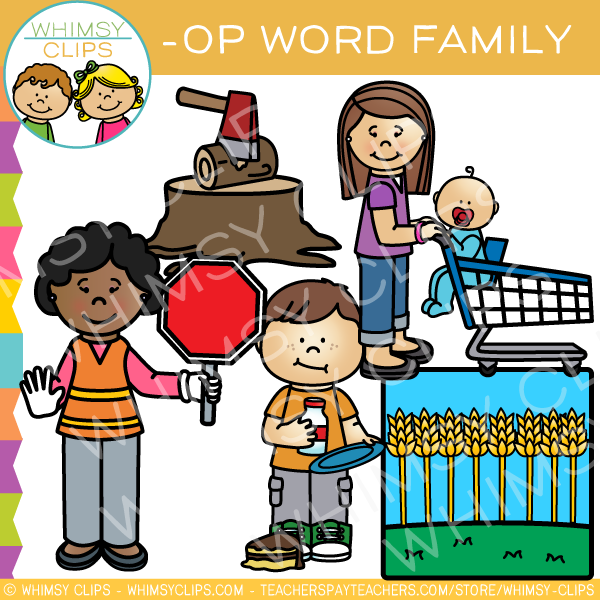 -op Word Family Clip Art – Whimsy Clips
