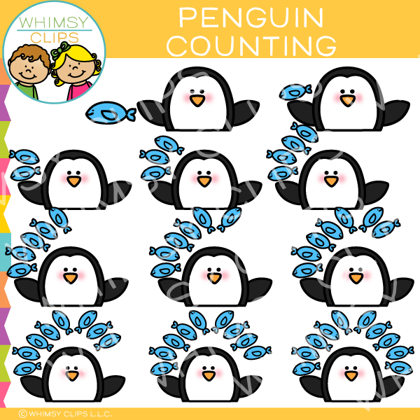 Penguin Counting Clip Art – Whimsy Clips