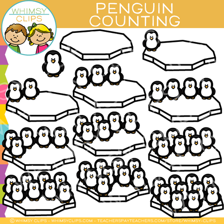 Penguin Counting Clip Art – Whimsy Clips