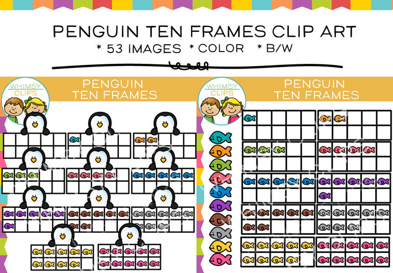Penguin Ten Frames Clip Art – Whimsy Clips