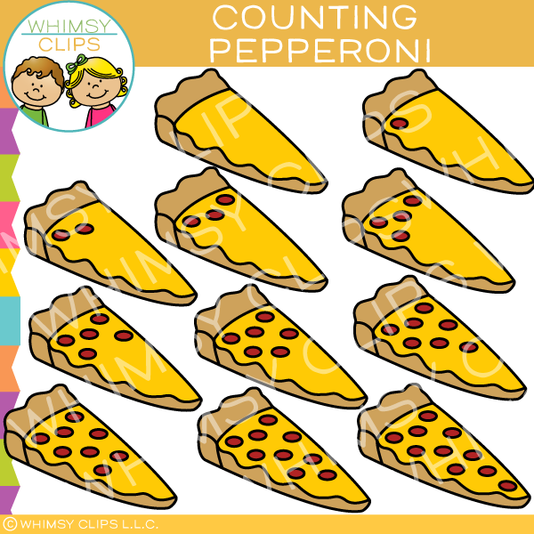 Counting Pepperoni on Pizza Clip Art – Whimsy Clips