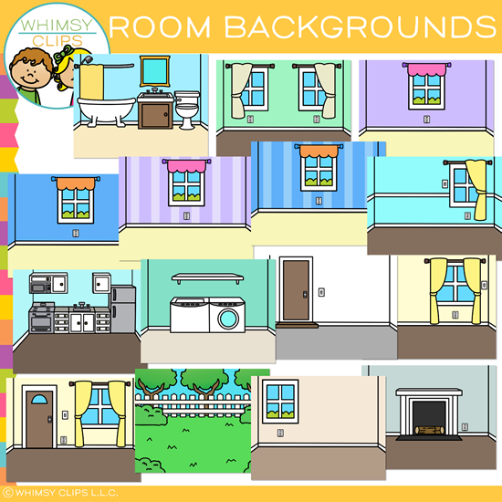 House Rooms Backgrounds Clip Art – Whimsy Clips