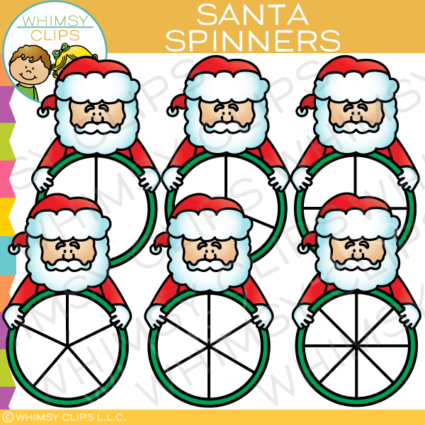 Santa Spinners Clip Art – Whimsy Clips