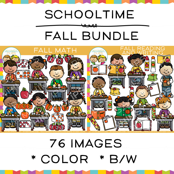 Schooltime Autumn Clip Art Bundle – Whimsy Clips