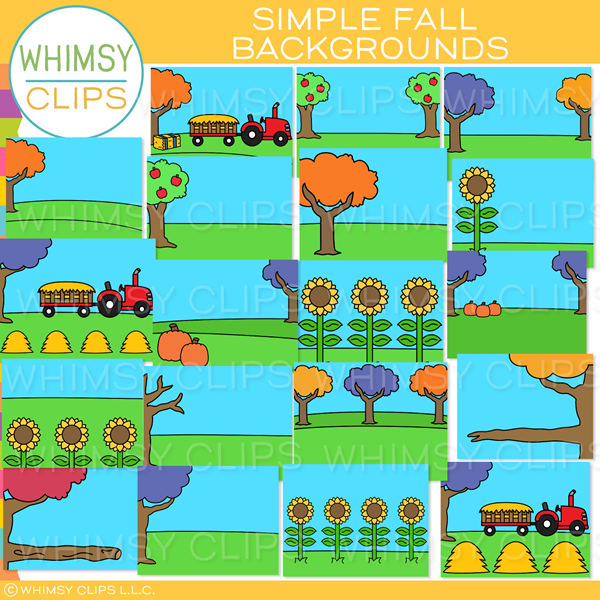 Simple Fall Backgrounds – Whimsy Clips