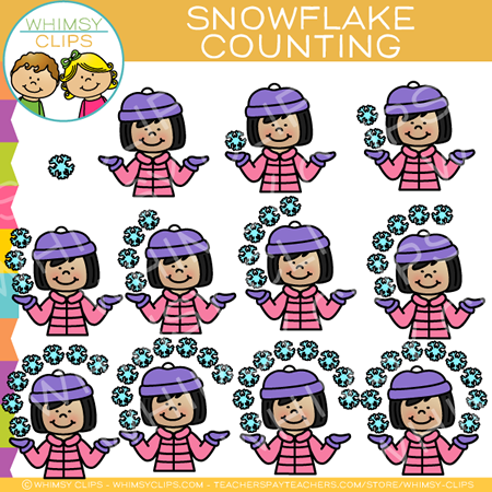 Snowflake Counting Clip Art – Whimsy Clips