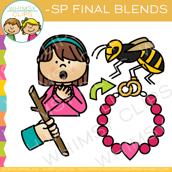 Ending Blends - SP Words Clip Art – Whimsy Clips