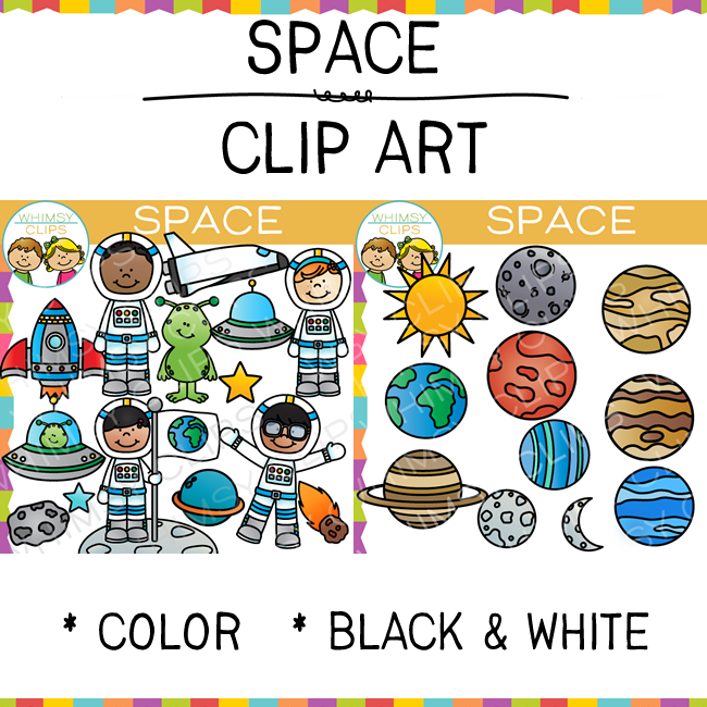 Outer Space Clipart Black And White