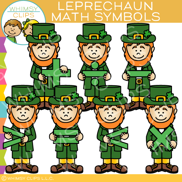 Leprechaun Holding Math Symbols Clip Art – Whimsy Clips