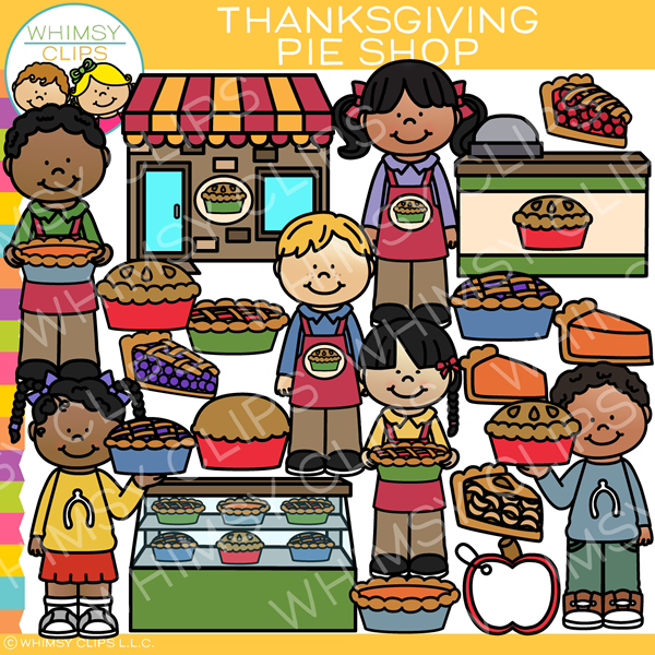 Thanksgiving Pie Shop Clip Art, Images & Illustrations | Whimsy Clips