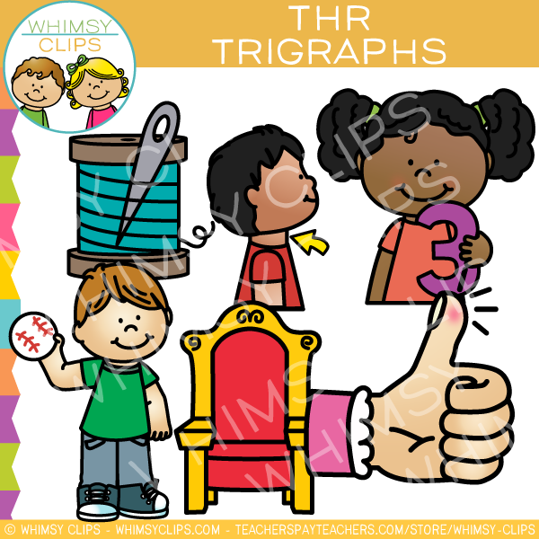 Beginning Trigraphs Clip Art - THR Words – Whimsy Clips
