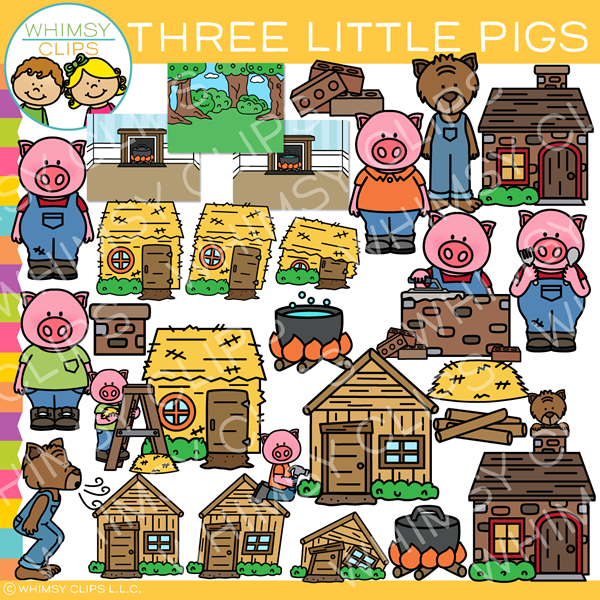 Three Little Pigs Clipart