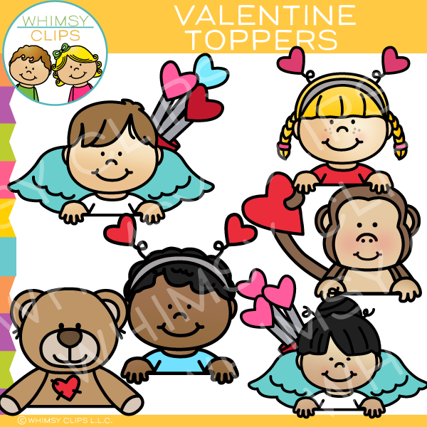 Valentine's Day Toppers Clip Art – Whimsy Clips