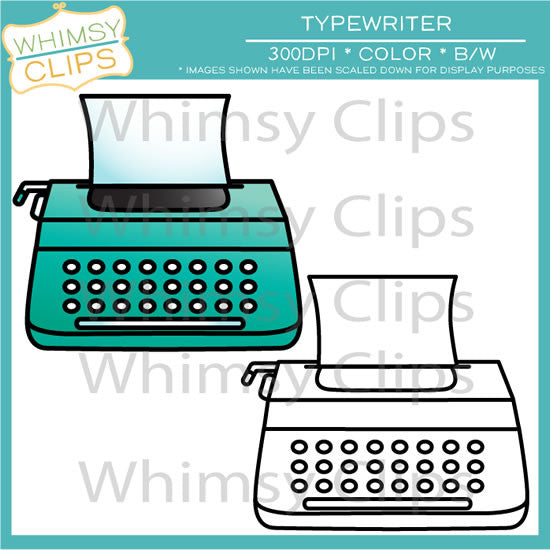 typewriter clipart