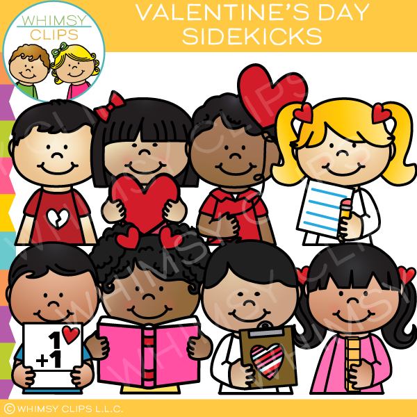 Sidekicks Valentine's Day Celebration Clip Art – Whimsy Clips