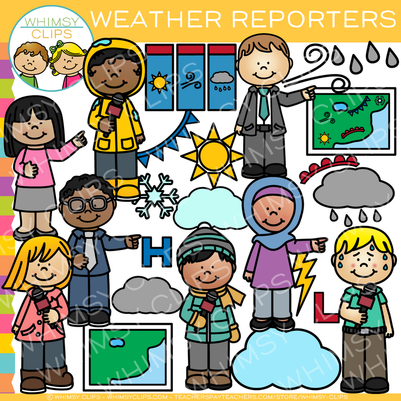 Child Weather Reporter Clipart