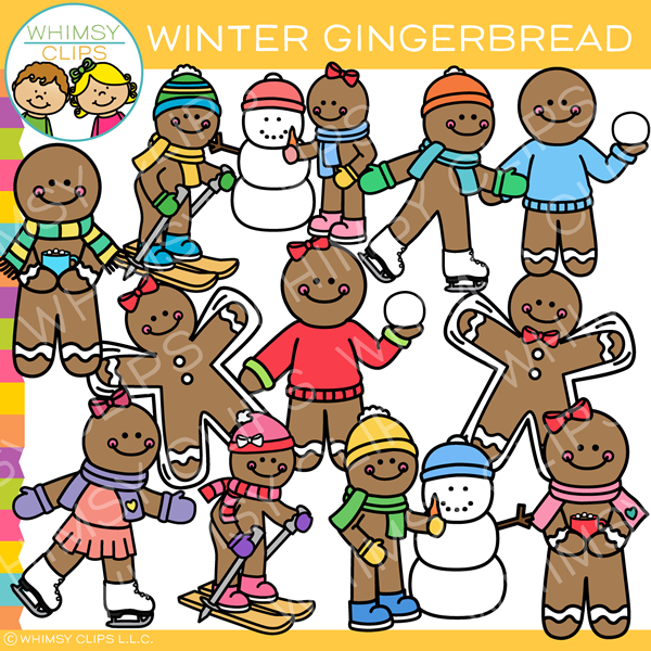 Gingerbread Winter Clip Art – Whimsy Clips