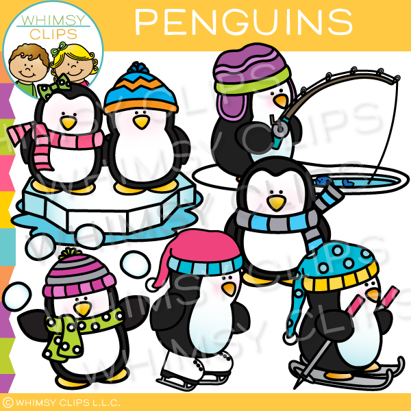 Cute Winter Penguin Clip Art – Whimsy Clips
