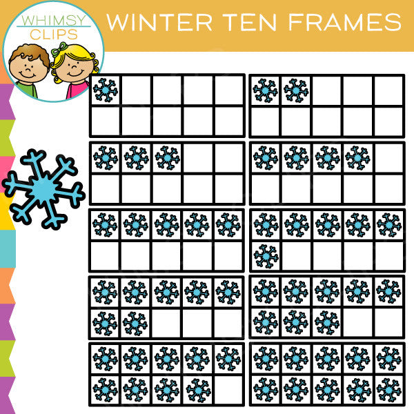 Winter Ten Frames Clip Art – Whimsy Clips