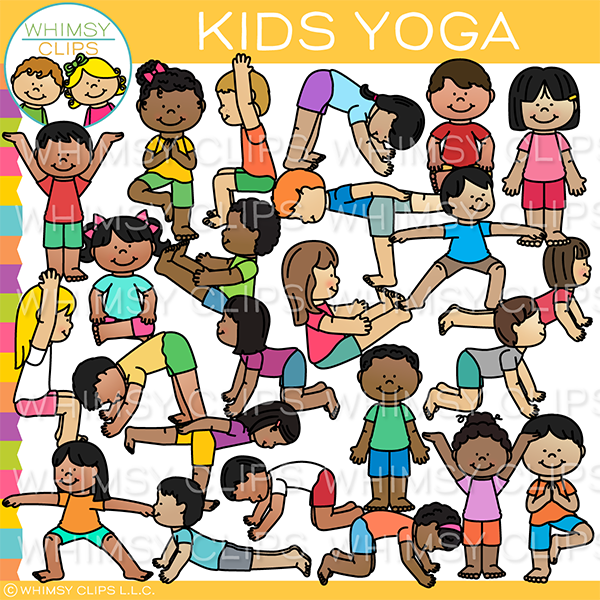 Yoga Kids Clip Art, Images & Illustrations | Whimsy Clips