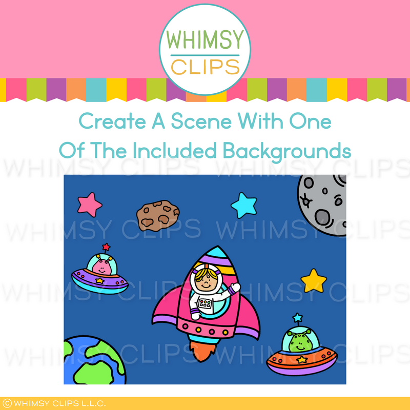 Kids Space Clip Art – Whimsy Clips