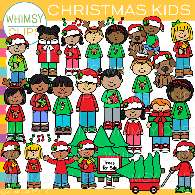 Christmas Kids Clip Art – Whimsy Clips
