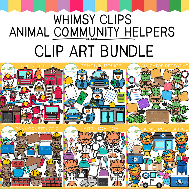 Animal Community Helper Clip Art Bundle – Whimsy Clips
