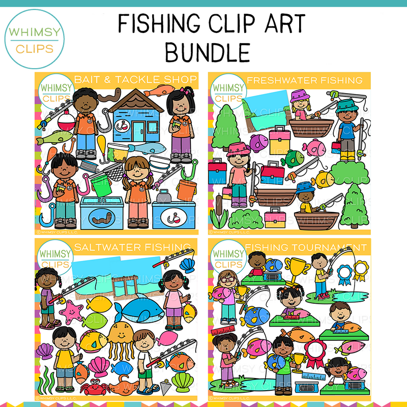 Fishing Clip Art Bundle – Whimsy Clips