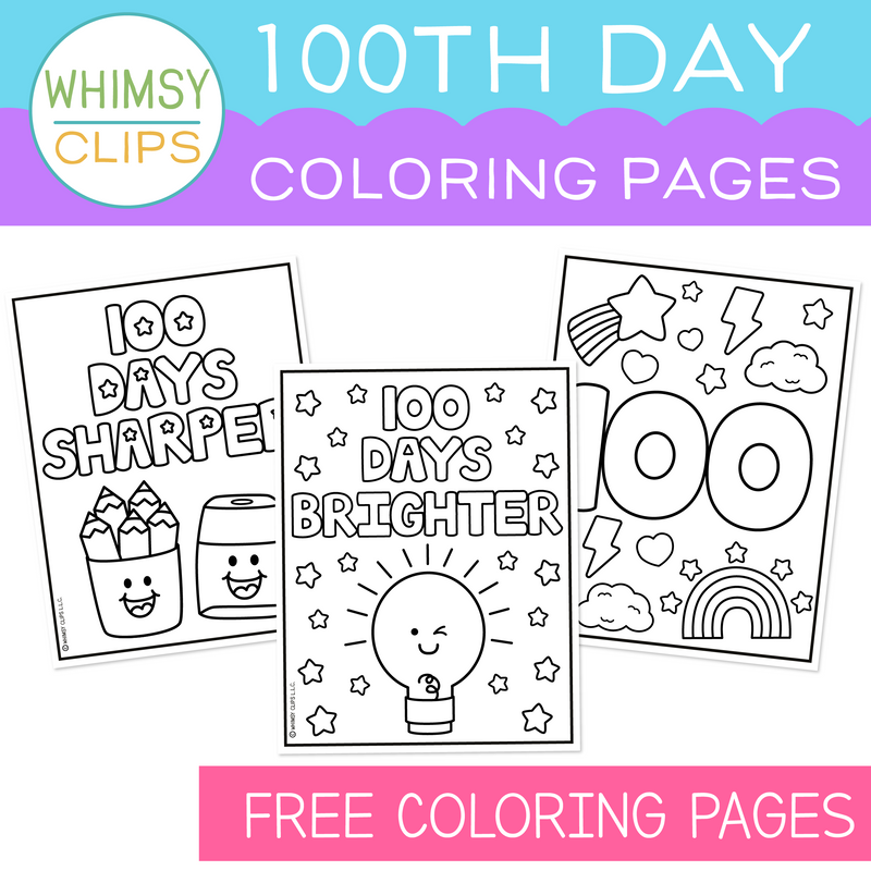 Free 100th Day of School Coloring Pages, Images & Illustrations ...