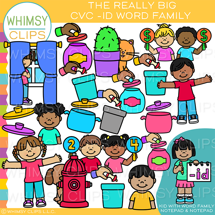 The Really Big CVC ID Word Family Clip Art, Images & Illustrations ...