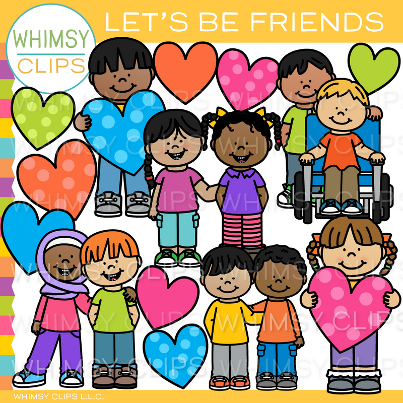 Let's Be Friends Clip Art – Whimsy Clips