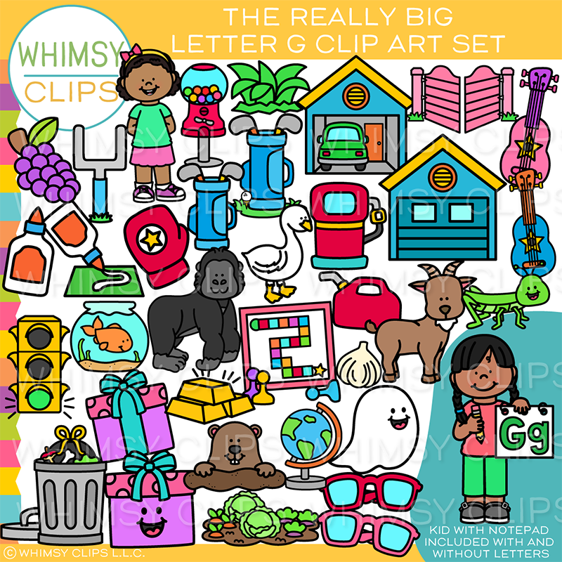 The Really Big Alphabet Letter G Clip Art Set, Images & Illustrations ...