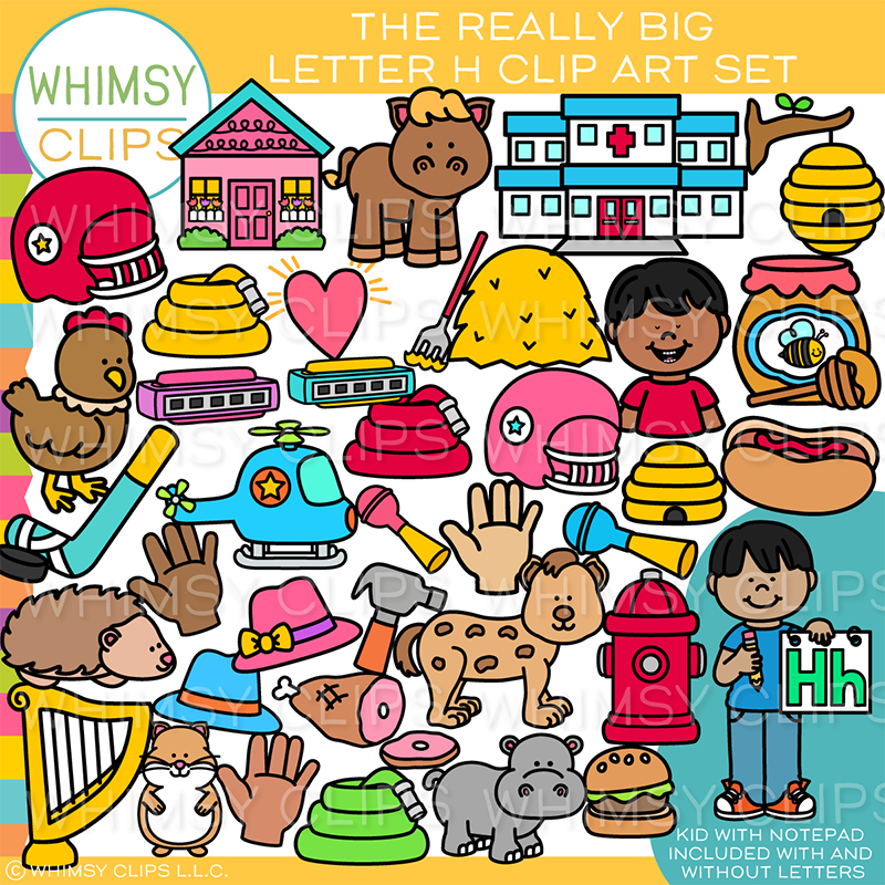 The Really Big Alphabet Letter H Clip Art Set, Images & Illustrations ...