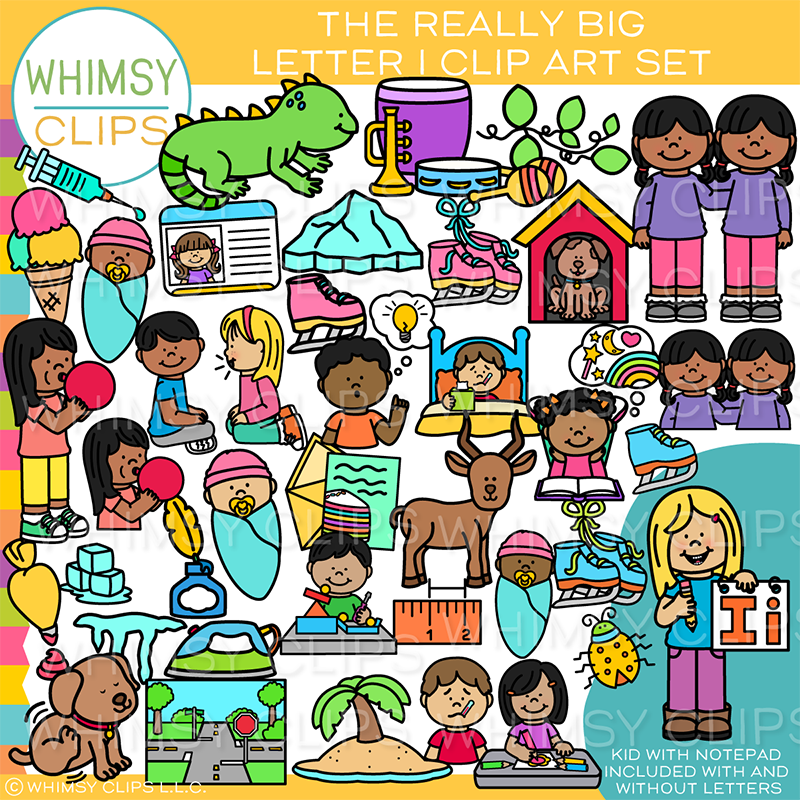 The Really Big Alphabet Letter I Clip Art Set, Images & Illustrations ...