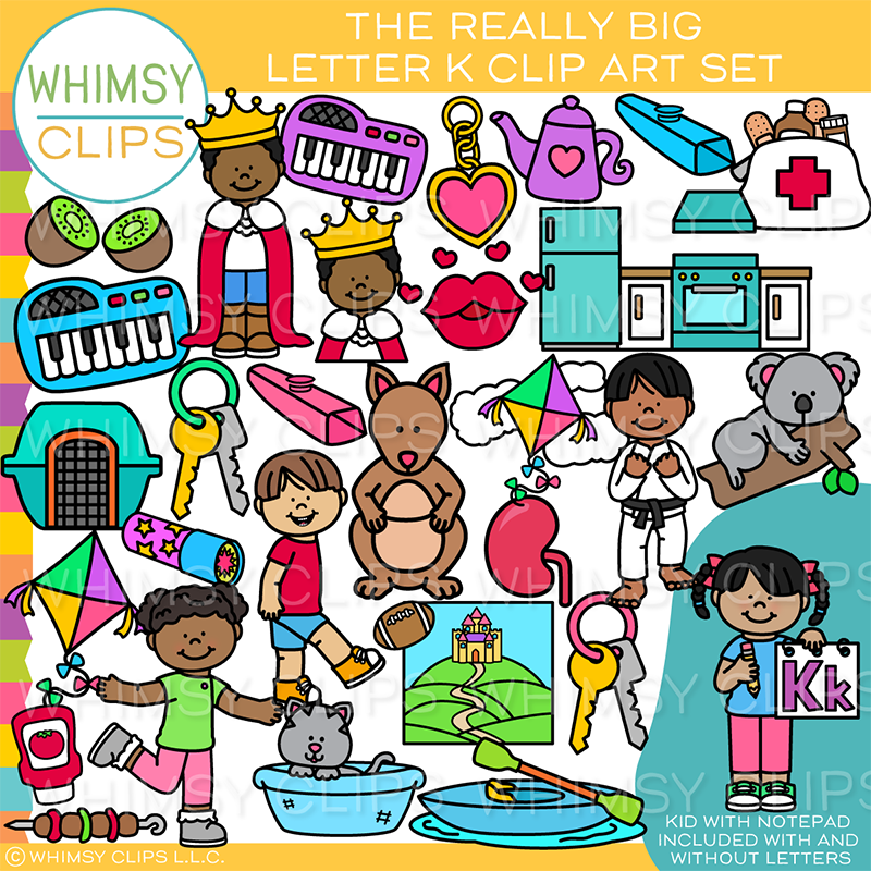 The Really Big Alphabet Letter K Clip Art Set, Images & Illustrations ...