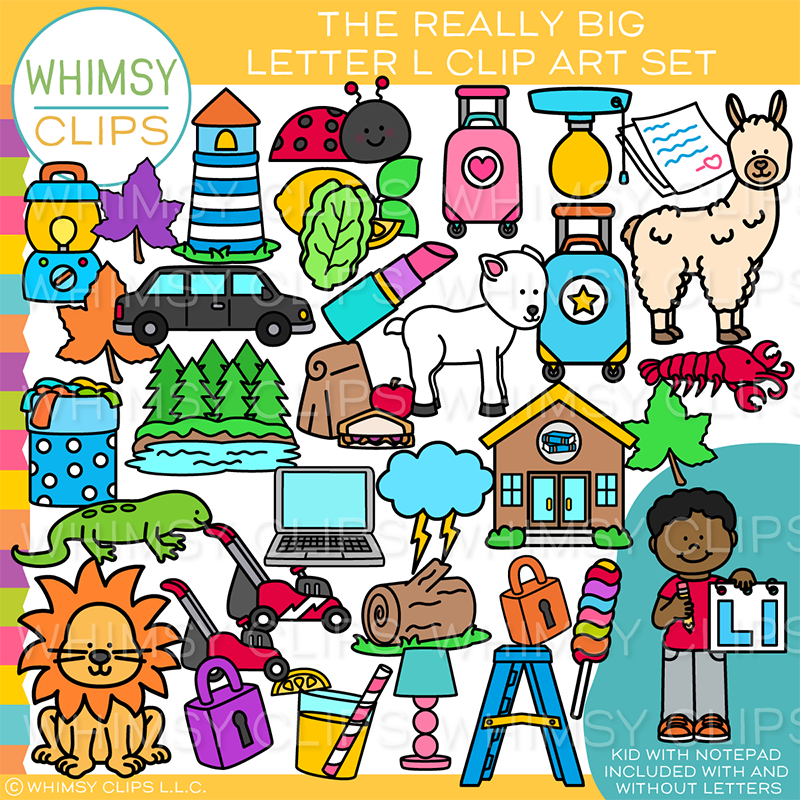 The Really Big Alphabet Letter L Clip Art Set – Whimsy Clips