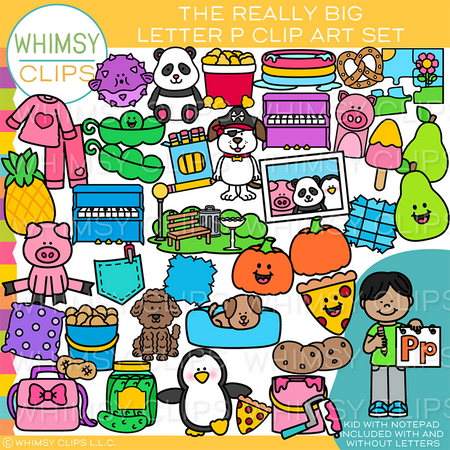 The Really Big Alphabet Letter P Clip Art Set – Whimsy Clips