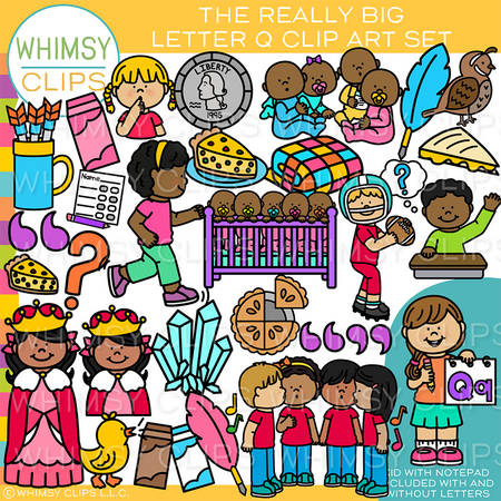 The Really Big Alphabet Letter Q Clip Art Set – Whimsy Clips