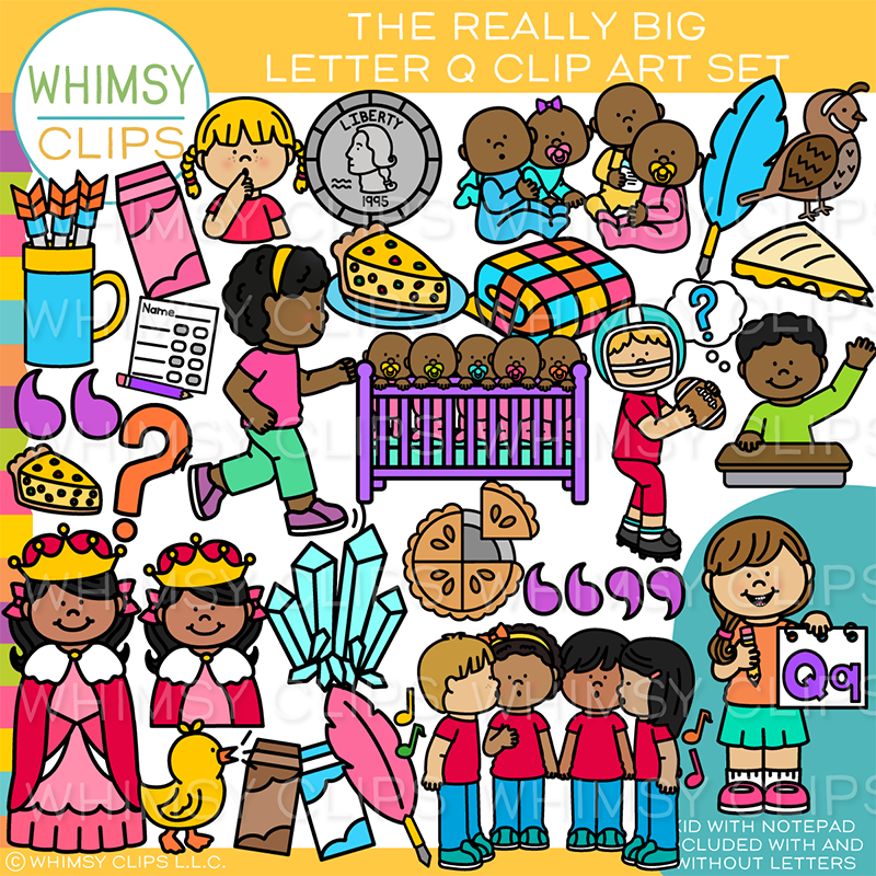 The Really Big Alphabet Letter Q Clip Art Set – Whimsy Clips