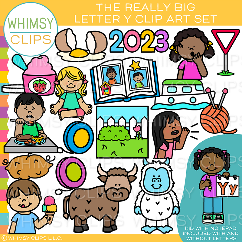 The Really Big Alphabet Letter Y Clip Art Set, Images & Illustrations ...
