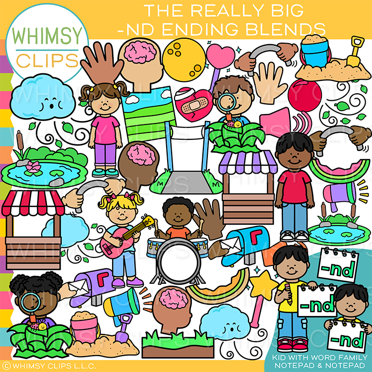 The Really Big ND Final Consonant Ending Blends Clip Art – Whimsy Clips