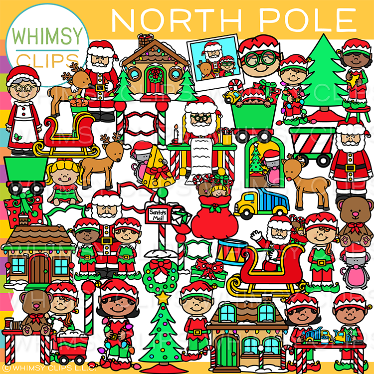 Christmas North Pole Clip Art Holiday Math Clip Art-North Pole