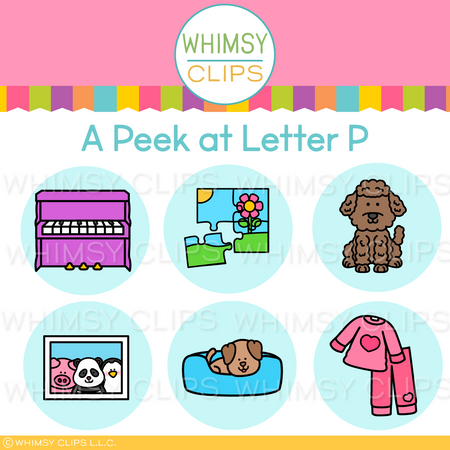 The Really Big Alphabet Letter P Clip Art Set – Whimsy Clips