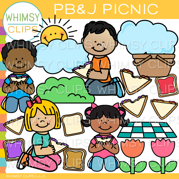 Children Picnic Clipart