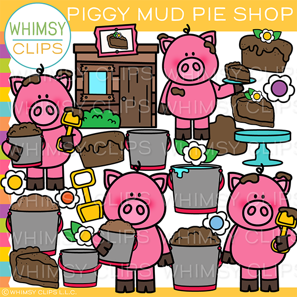 Piggy's Mud Pie Shop Clip Art, Images & Illustrations | Whimsy Clips