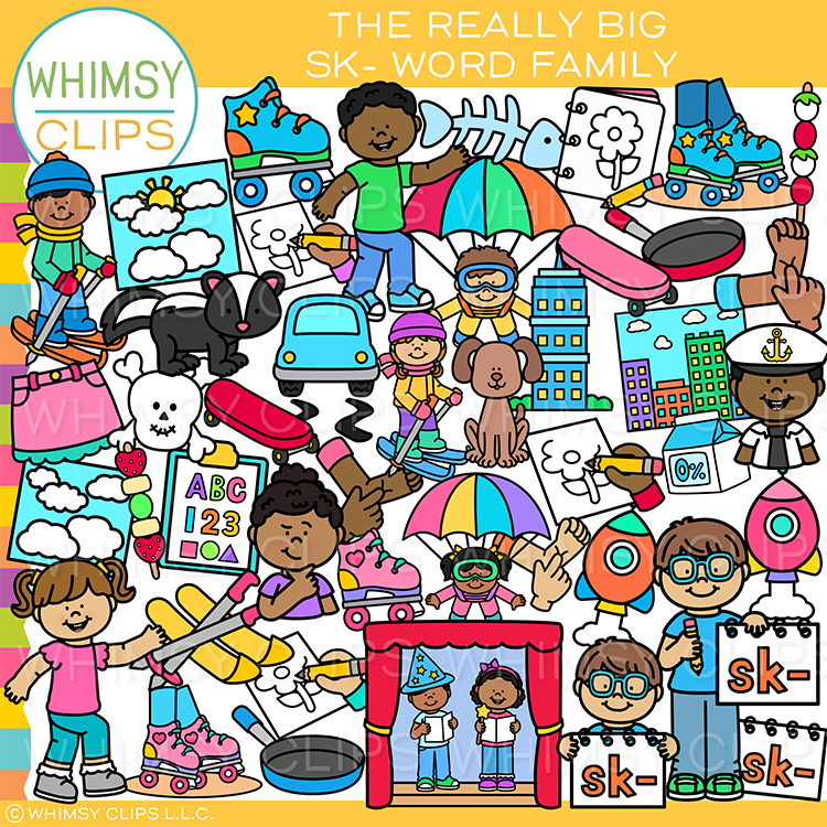 The Really Big SK Beginning Blends Word Family Clip Art, Images ...