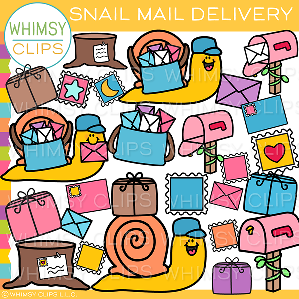 Snail's Post Office Mail Delivery Clip Art, Images & Illustrations ...