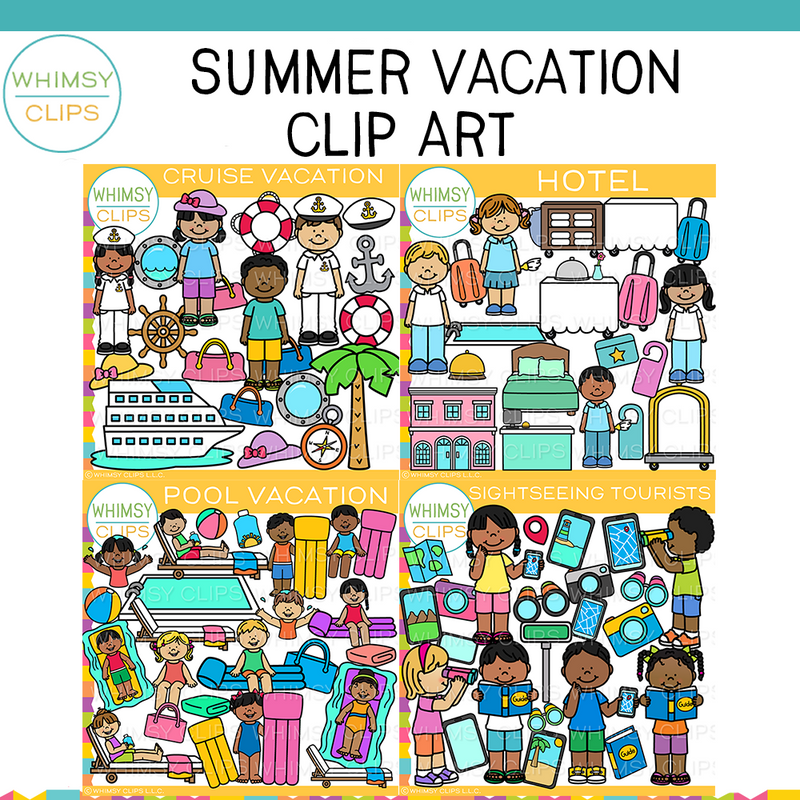 Summer Vacation Clip Art Bundle – Whimsy Clips