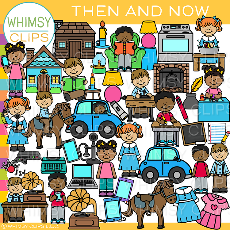 Then and Now Clip Art – Whimsy Clips